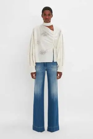Victoria Beckham Asymmetric Gather Detail Top