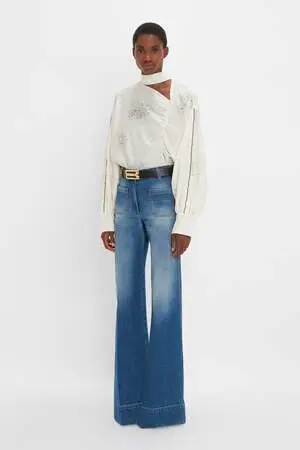 Victoria Beckham Asymmetric Gather Detail Top