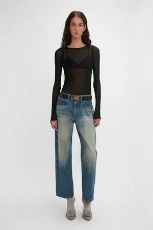 Victoria Beckham Long Sleeve Crew Neck Top