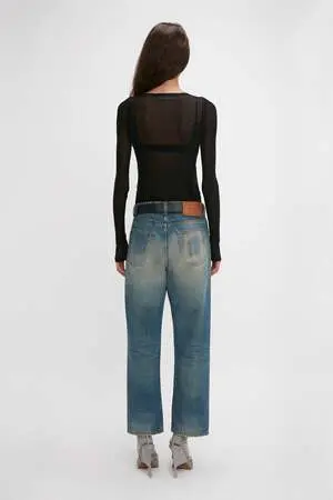 Victoria Beckham Long Sleeve Crew Neck Top