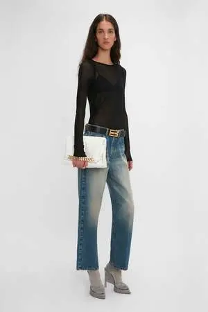 Victoria Beckham Long Sleeve Crew Neck Top