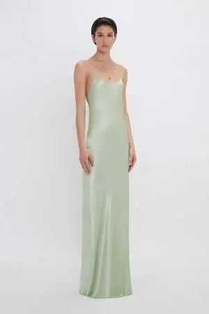 Victoria Beckham Exclusive Low Back Cami Floor-length Dress