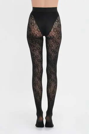 Victoria Beckham Vb Monogram Lace Tights