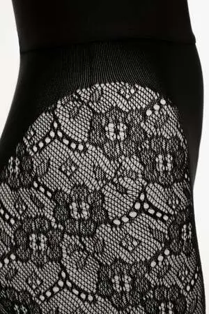 Victoria Beckham Vb Monogram Lace Tights