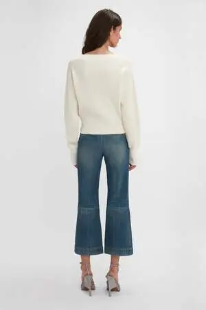 Victoria Beckham Frame Detail Shrunken Jumper