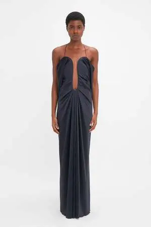 Victoria Beckham Frame Detail Cut-out Cami Dress