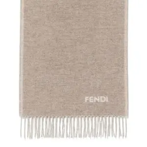 Fendi Neutrals Scarves - Cream