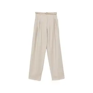 Max Mara Neutrals Trousers Tailored Trousers - Cream