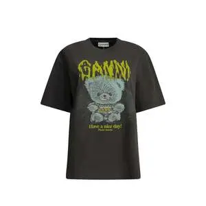 GANNI Tops T-shirts & Jerseys - Black