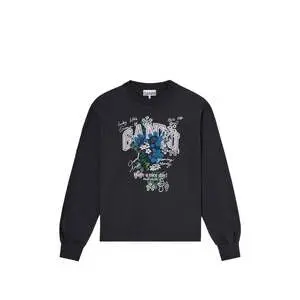 GANNI Tops T-shirts & Jerseys - Black