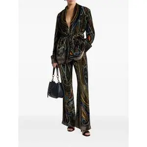 Etro Grey Trousers Straight Trousers