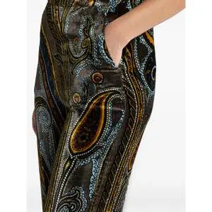 Etro Grey Trousers Straight Trousers