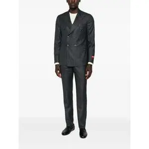 Isaia Grey Suits Double Breasted Suits