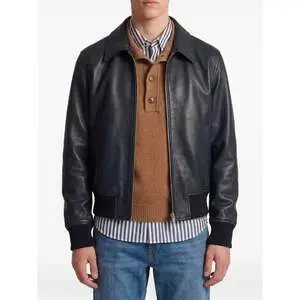 AMI Paris Jackets Leather Jackets - Black