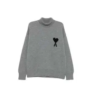 AMI Paris Grey Sweaters & Knitwear Jumpers - Gray