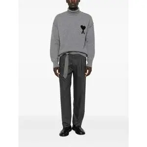 AMI Paris Grey Sweaters & Knitwear Jumpers