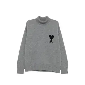 AMI Paris Grey Sweaters & Knitwear Jumpers - Gray