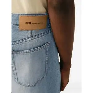 AMI Paris Denim Wide-leg Jeans