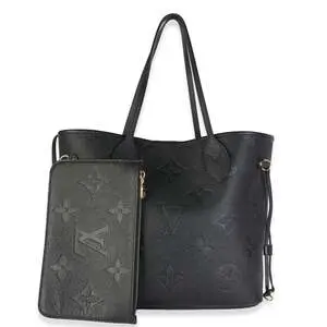 LOUIS VUITTON Giant Monogram Empreinte Neverfull Mm - Black