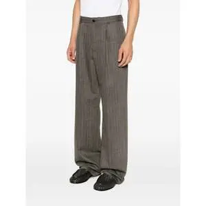 Dries Van Noten Grey Trousers Wide-leg Trousers