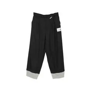 Mihara Yasuhiro Trousers Wide-leg Trousers - Black