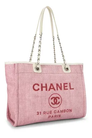 Chanel Raffia Deauville Shopping Tote