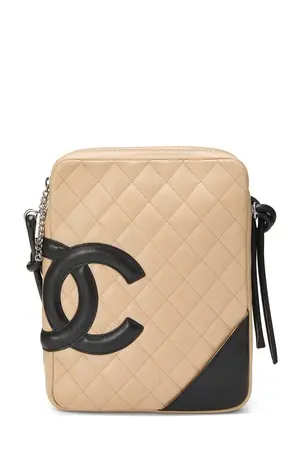Chanel Quilted Calfskin Cambon Shoulder Bag - Beige