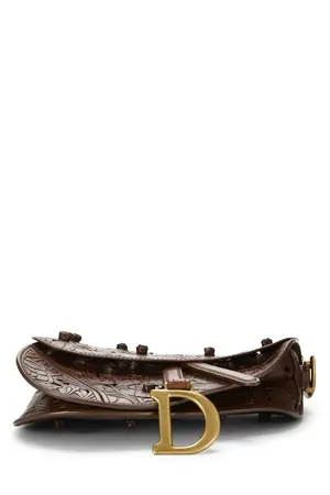 Dior Calfskin Laser Cut Saddle Bag Nm