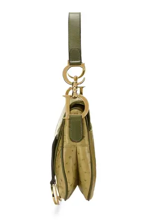 Dior Ostrich Double Saddle Bag - Green