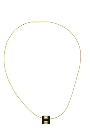 Hermès Cage D'h Necklace - Black