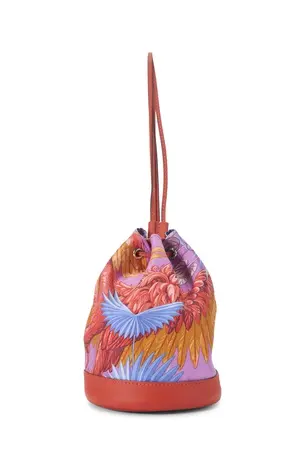 Hermès Red & Multicolor 'flamingo Party' Soie-cool 22 - Multi