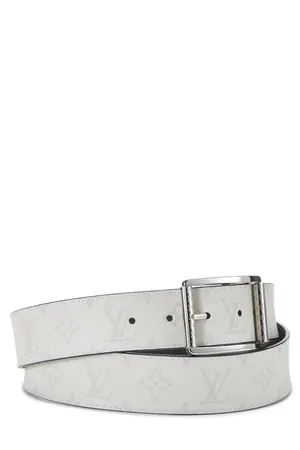 LOUIS VUITTON Monogram Ceinture Reverso Belt 120 - White