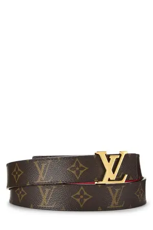 LOUIS VUITTON Monogram Initials Reversible Belt 90 - Red