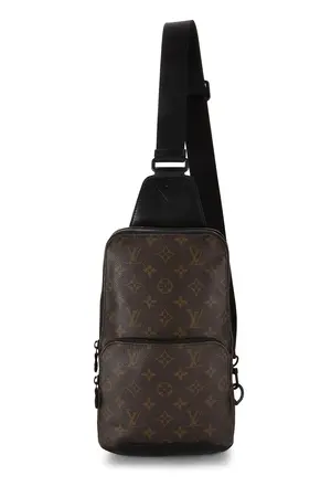 LOUIS VUITTON Monogram Macassar Avenue Sling - Black