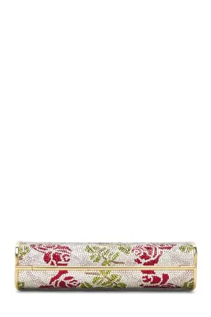 Judith Leiber Multicolor Crystal Floral Minaudière
