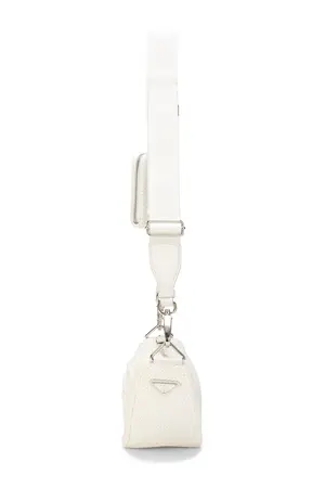 Prada Raffia Triangle Shoulder Bag