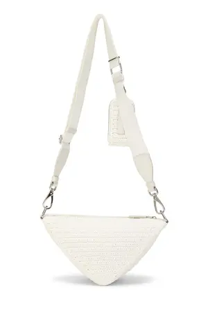 Prada Raffia Triangle Shoulder Bag