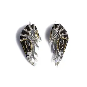 NANA WATANABE Shrimps Statement Sculptural Earrings - Black