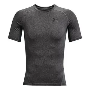 Under Armour Heatgear T-shirt Asia Sizing 'carbon Heather Black - Carbon Heather/black