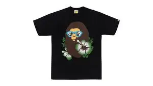 A BATHING APE Abc Resort Camo Ape Head Tee Shirt - Black