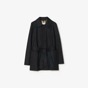 Burberry Short Cotton Car Coat Black