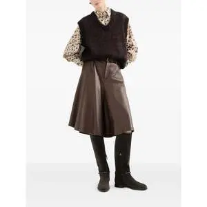 Brunello Cucinelli Shorts Leather & Faux Leather Shorts