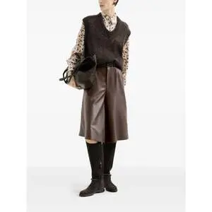 Brunello Cucinelli Shorts Leather & Faux Leather Shorts