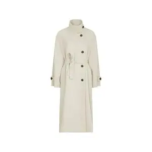 Brunello Cucinelli Neutrals Coats Single Breasted Coats - Cream