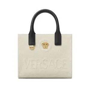 Versace Neutrals Tote Bags - Cream
