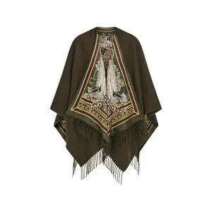 FERRAGAMO Ferragamo Green Jackets - Capes & Ponchos Women Green