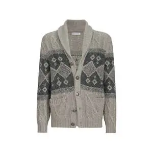 Brunello Cucinelli Grey Sweaters & Knitwear Cardigans - Gray