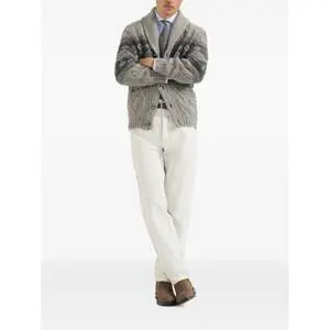 Brunello Cucinelli Grey Sweaters & Knitwear Cardigans