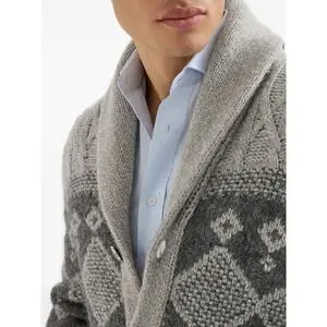 Brunello Cucinelli Grey Sweaters & Knitwear Cardigans - Gray