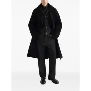LEMAIRE Coats Single Breasted Coats - Black